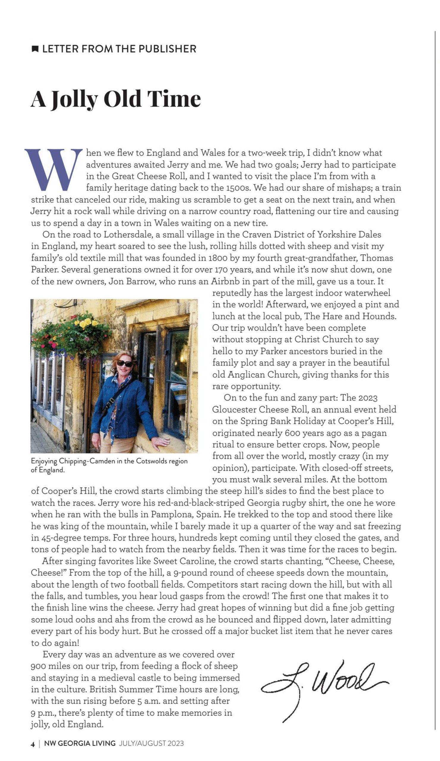 Letter from the Publisher – Northwest Georgia Living
