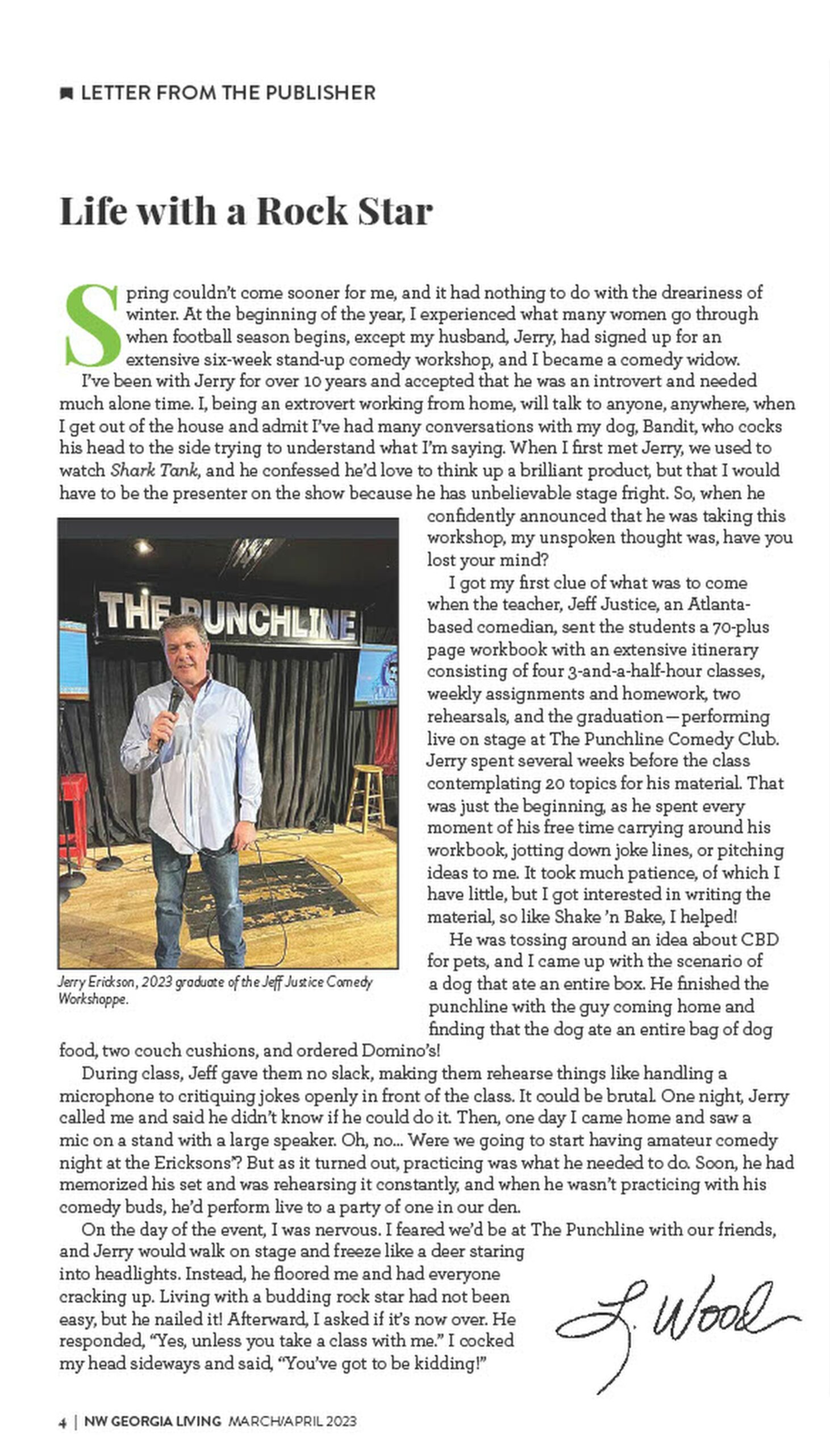 Letter from the Publisher – Life with a Rock Star – Northwest Georgia ...